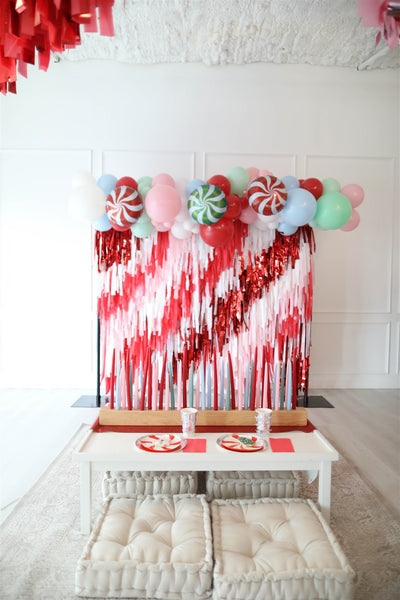candy cane backdrop