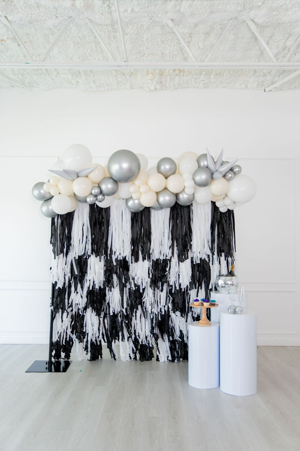 Check Mate Fringe Backdrop exclusive at Oh My Darling Party Co