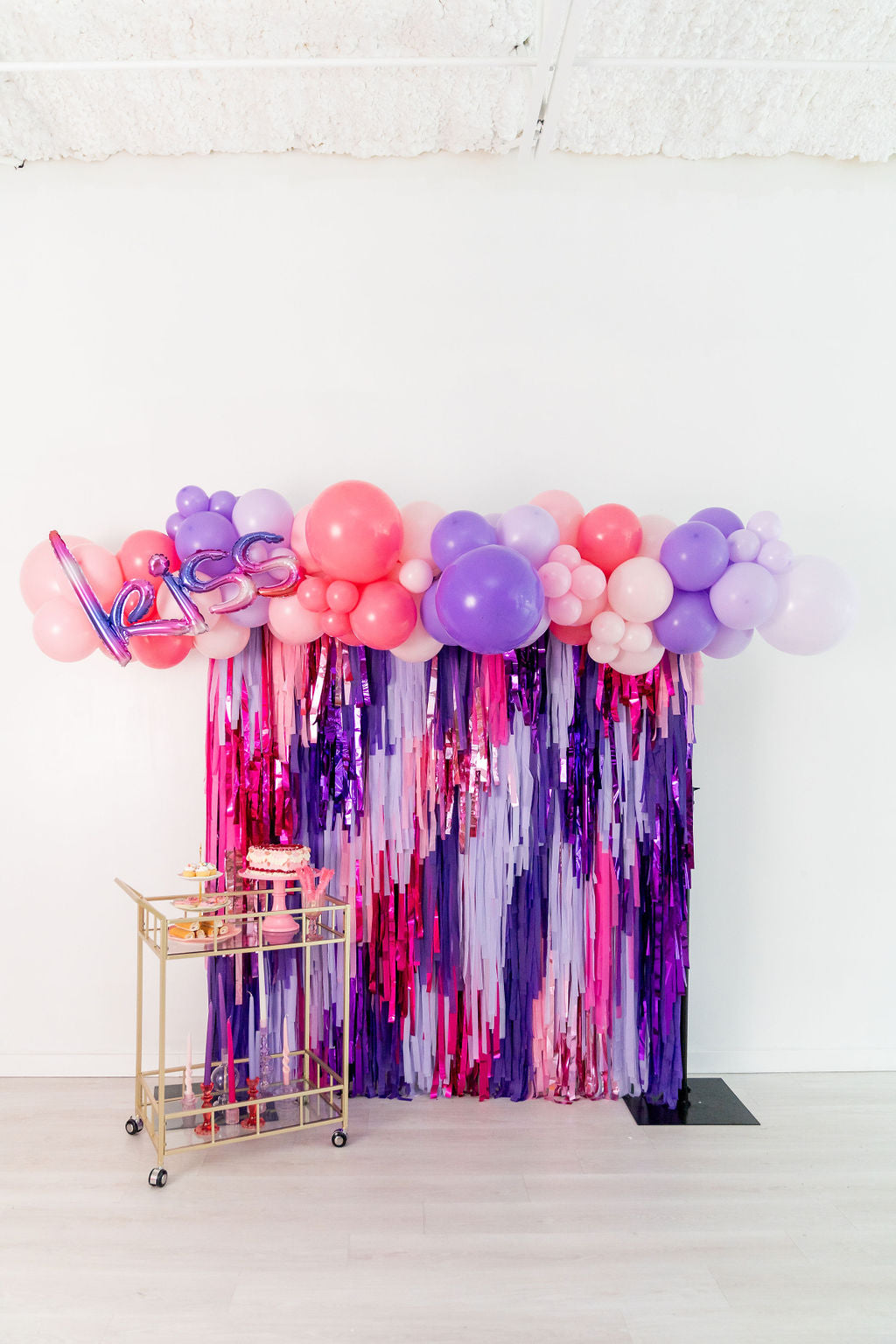 Iris & Lilac Fringe Backdrop exclusive at Oh My Darling Party Co