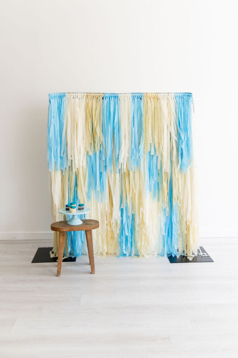 Romantic Ripples Fringe Backdrop exclusive at Oh My Darling Party Co
